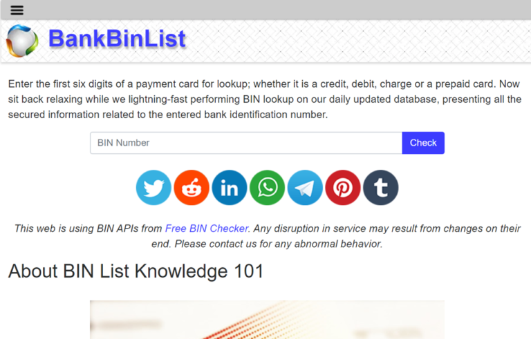 Top 3 Best BIN Checker Tool for Free